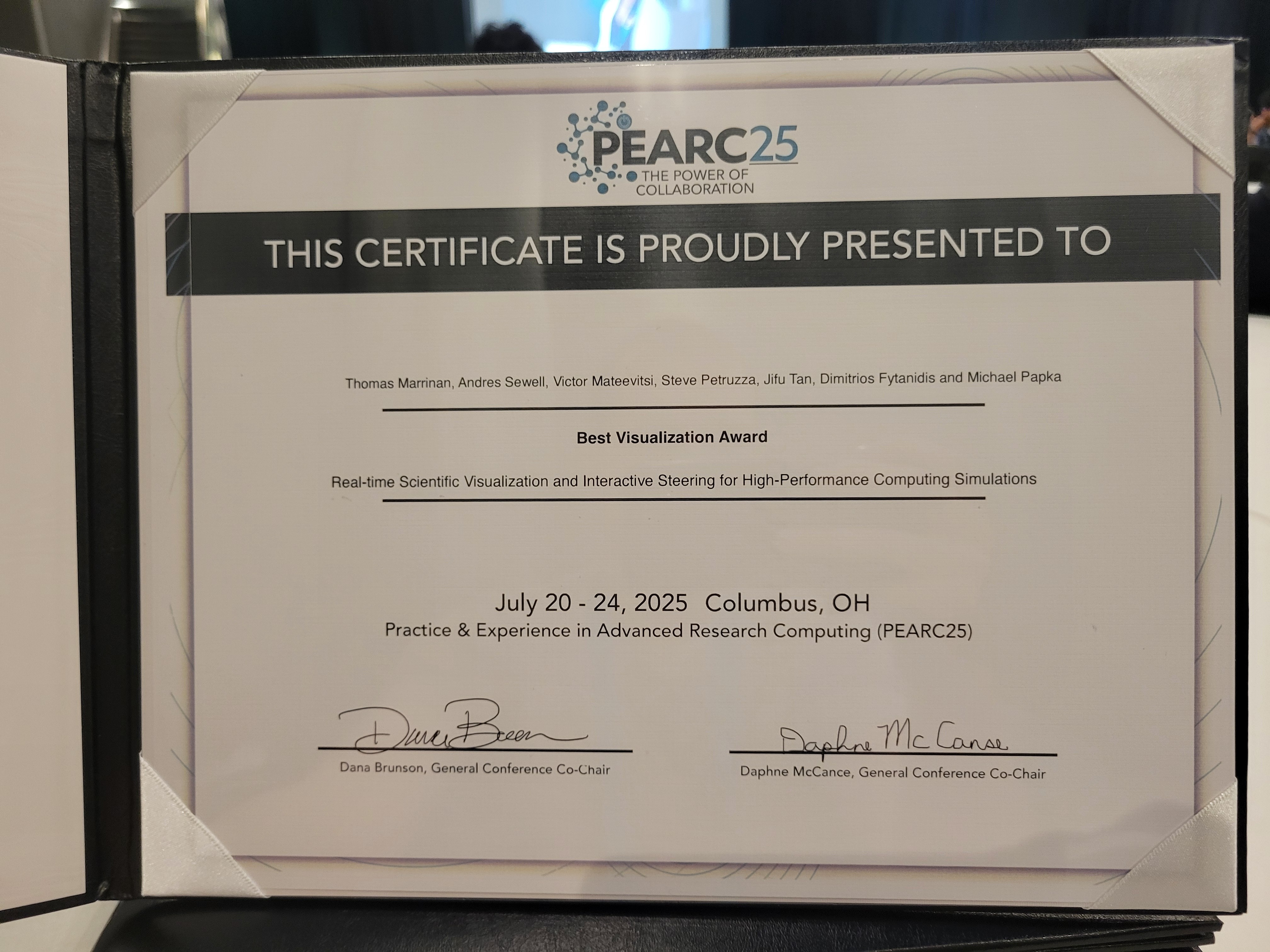 The best visualization award on PEARC 2025! | TanX-lab